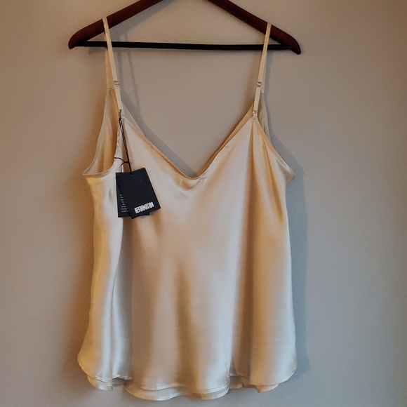 Reformation | Tops | Reformation Silk Teddy Top In Ivory New | Poshmark